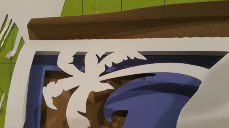 Shadow box card in 10 min - Just Us Crafting